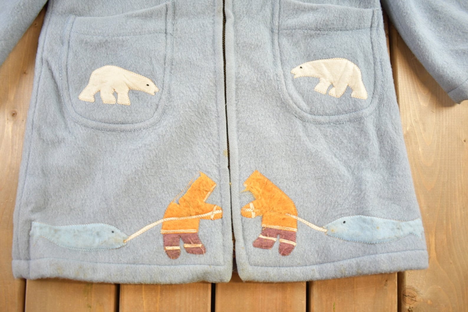 Vintage 1980s Inuvik Wool Jacket Polar Bear Vintage Wool Coat / Coyote ...