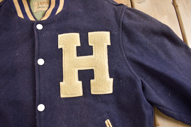Vintage 1940s Empire Sporting Goods "h" Varsity Letterman Varsity ...