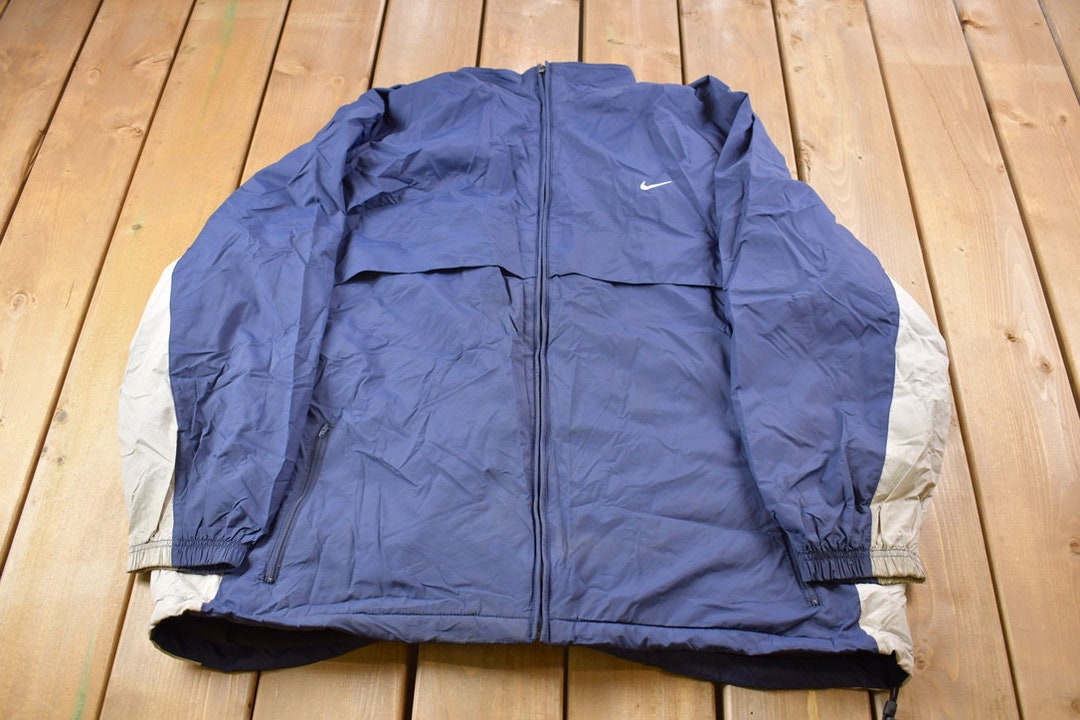 Vintage 1990s Nike Running Team Mini Logo Windbreaker Jacket / 1990s ...