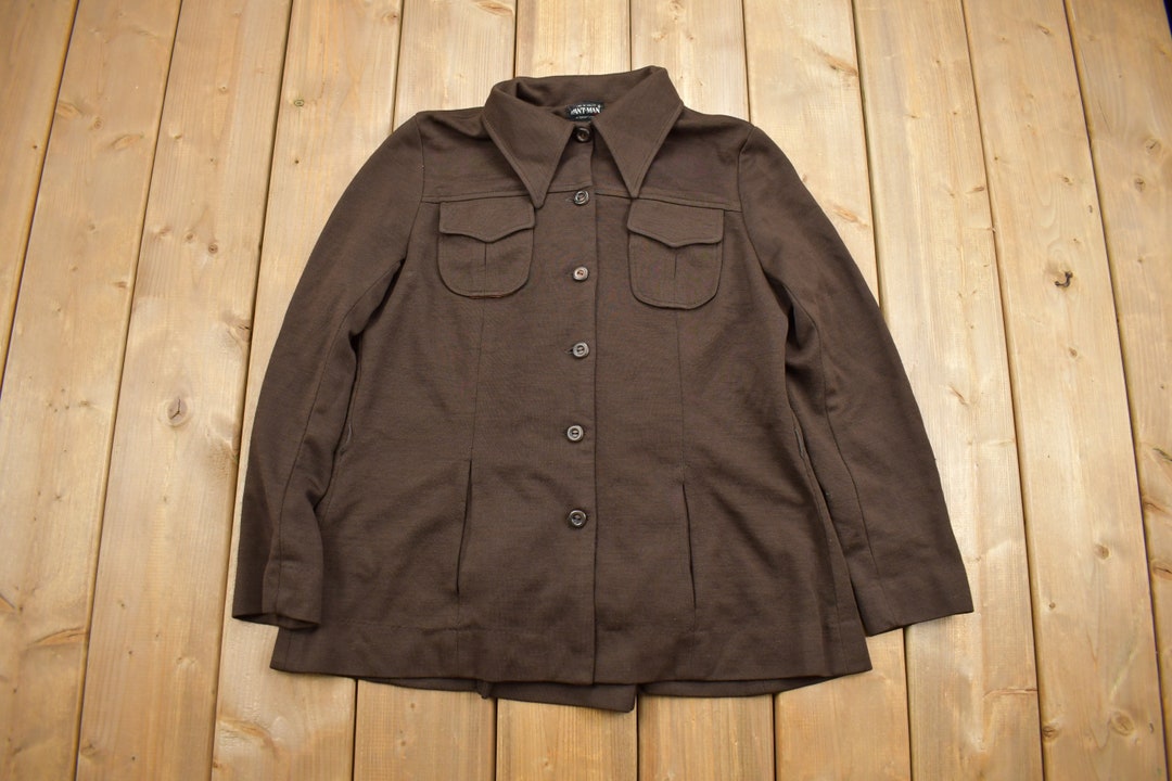 Vintage 1970s Brown Button up Shirt / 1970s Button up / True Vintage ...