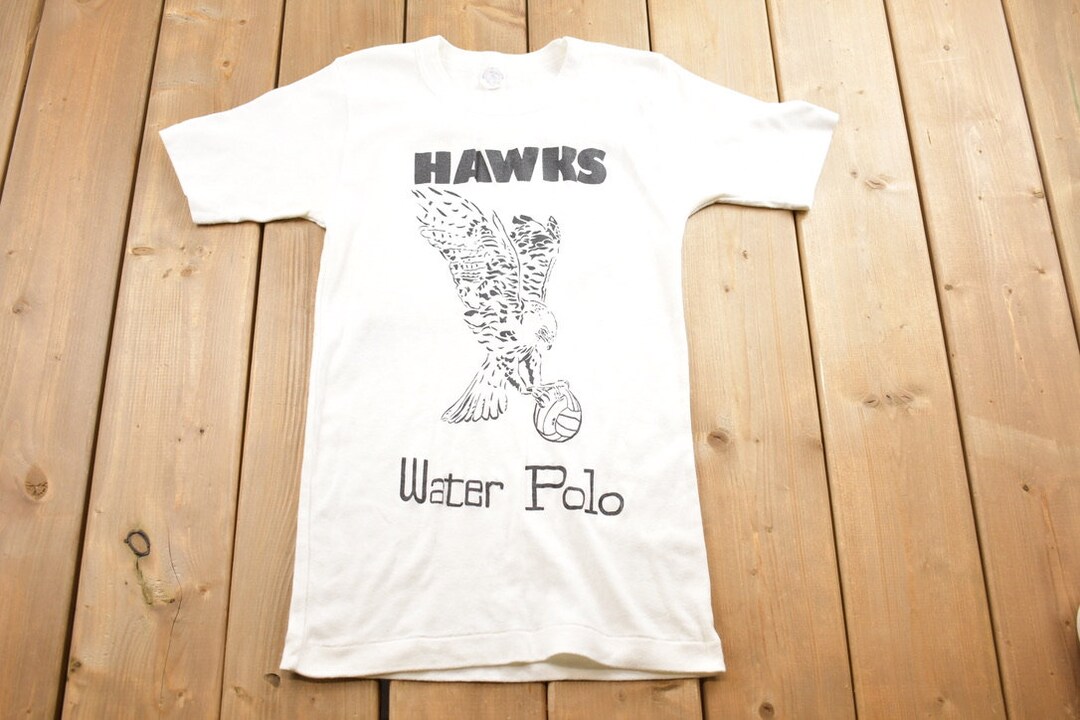 Vintage 1990s Hawks Water Polo T-shirt / Souvenir T Shirt / Streetwear ...