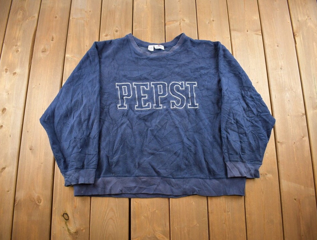 Vintage 1990s Pepsi Graphic Crewneck Sweatshirt / Stitched/ 90s ...