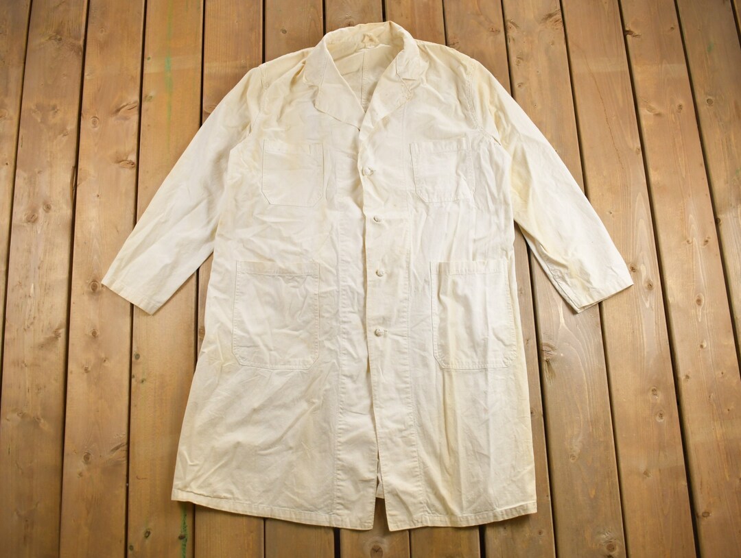 Vintage 1960s Lab Coat / Full Length / Doctors Jacket / Streetwear ...