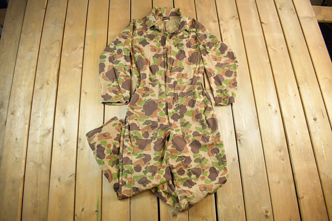 Vintage 1970s Ostling Camo Hunting Coveralls Men's 33 X 27 / Vintage ...