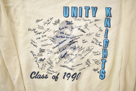Vintage 1990 Unity Knights Class Of 1990 Crewneck Swe… - Gem