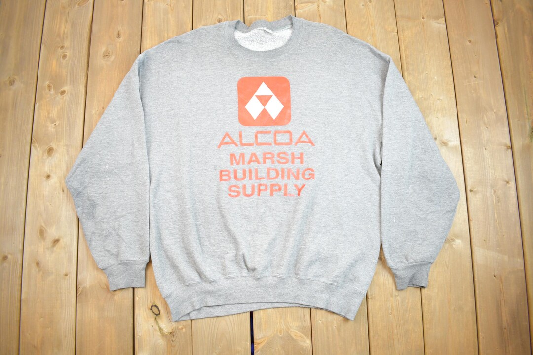 Vintage 1990s Alcoa Marsh Building Supply Crewneck Sweatshirt Made in ...