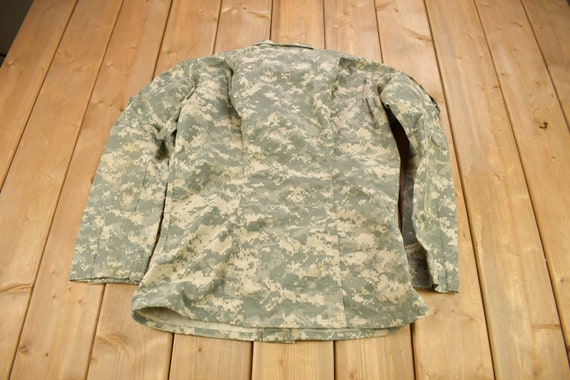 Vintage 2001 US Army Digital Camo Military Button Up … - Gem
