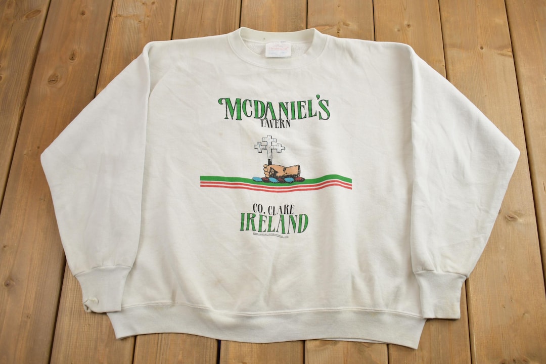 Vintage 1990s Mcdaniel's Tavern Ireland Souvenir Crewneck Sweatshirt - Etsy