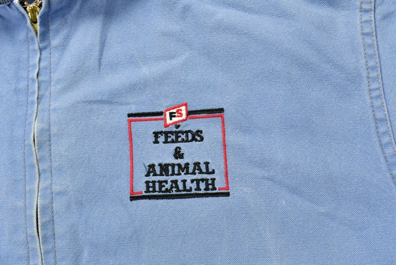 Vintage 1990s Feeds & Animal Health Work Jacket / Pla… - Gem