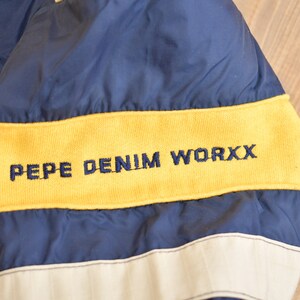 Vintage 1990s Pepe Jeans Half Zip Windbreaker Jacket / Pepe Denim Worxx ...