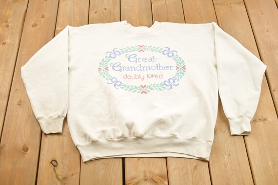 Vintage 1990s Great Grandma Crewneck Sweater / 90s Cr… - Gem