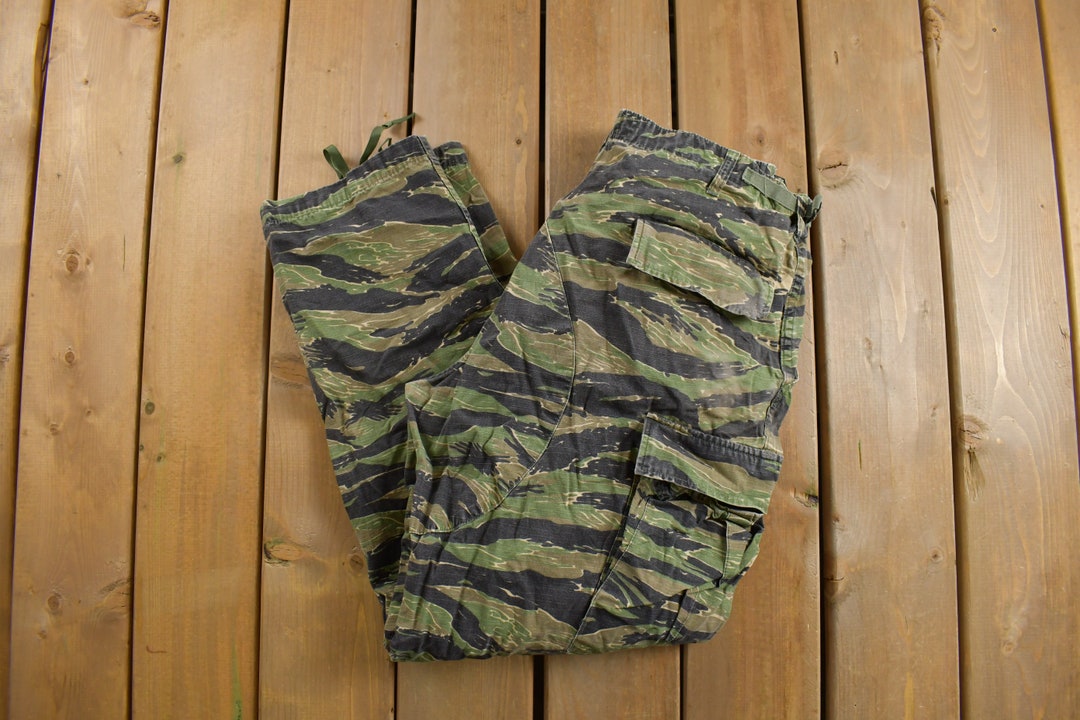 Vintage 1990s Propper BDU Tiger Camouflage Army Cargo Pants Size 29 32 ...