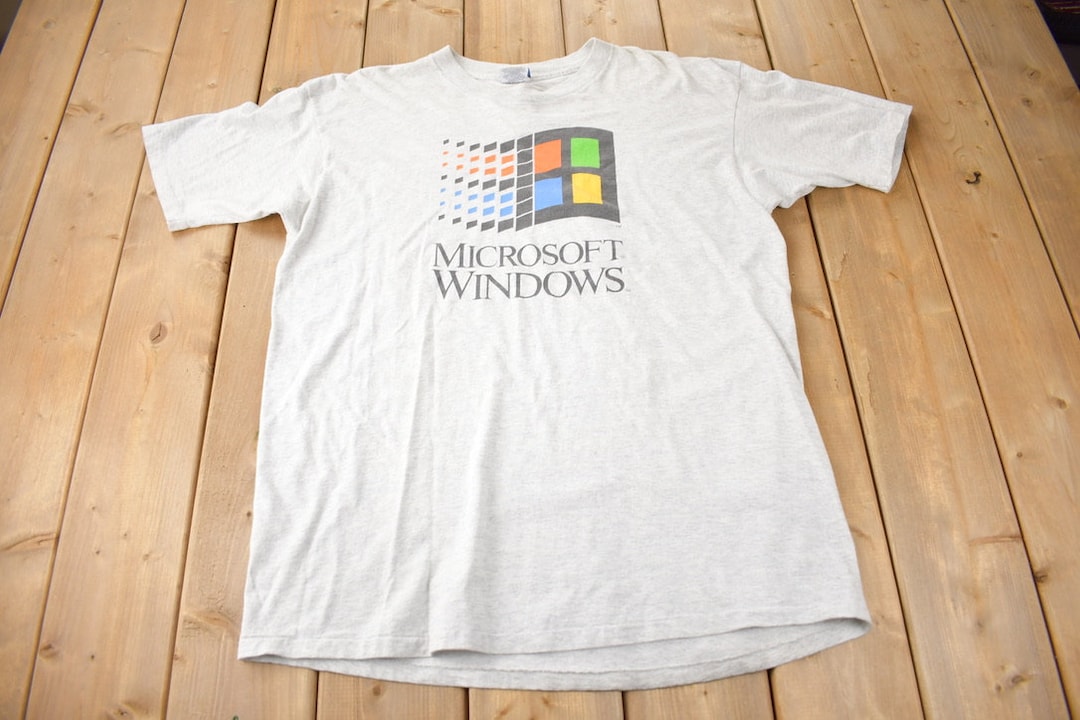 Vintage 1990s Microsoft Windows Single Stitch Graphic T Shirt Made in ...