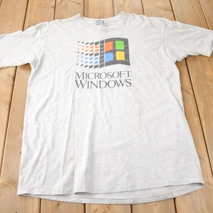 Vintage 1990s Microsoft Windows Single Stitch Graphic T Shirt Made in ...