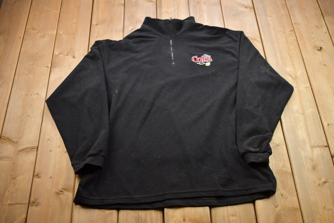 Vintage 1990s Diet Coke Lime Fleece Sweater / Outdoorsman / 90s Sweater ...