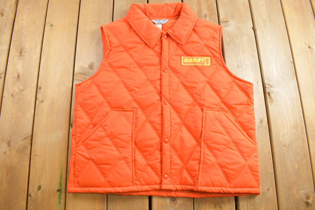 Vintage 1980s Garst Seed Company Puffer Vest / Work Vest / Vintage ...