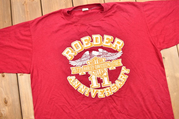 Vintage 1983 Harley Davidson Motorcycles Roeder 11th … - Gem