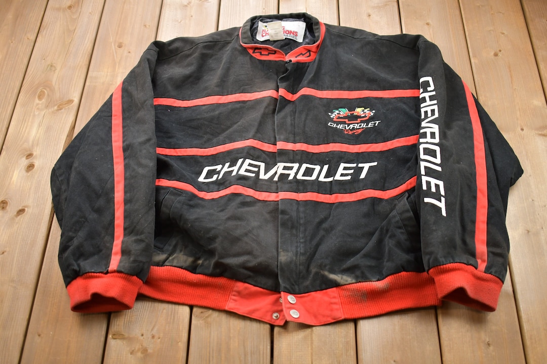 Vintage 1980s Chevrolet Team Embroidered Racing Jacket / Athleisure ...