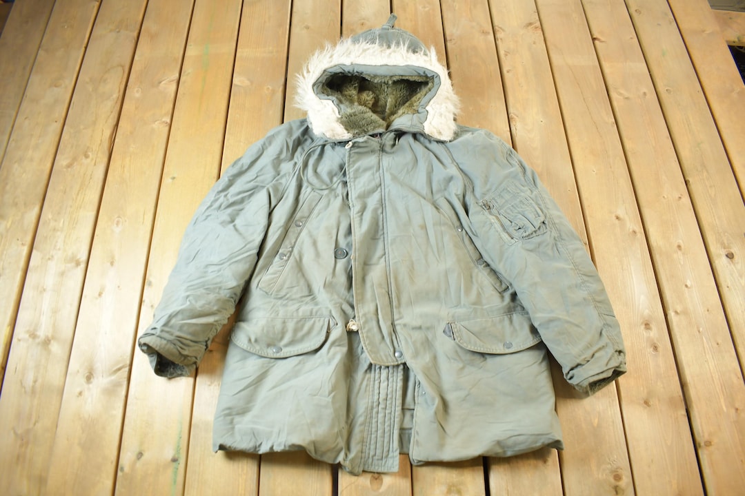 Vintage US Military Type N-3B Extreme Cold Weather Flying Jacket / USMC ...