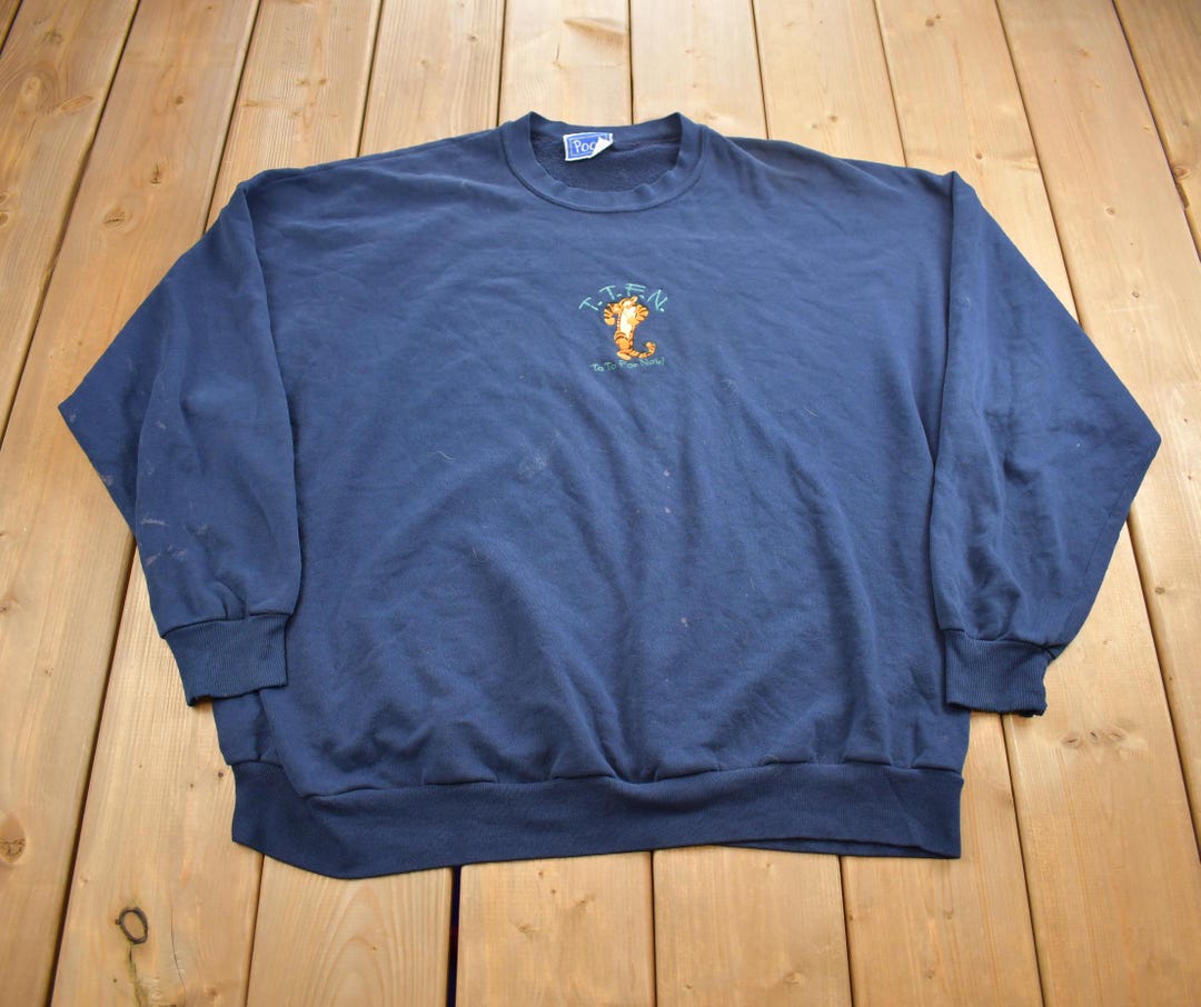 Vintage 1990s Disney Tigger TTFN Embroidered Crewneck - Etsy