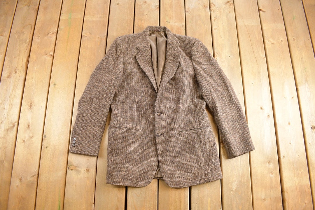Vintage 1980's Harry Rosen Wool Blazer Jacket / Sport Jacket / Vintage ...