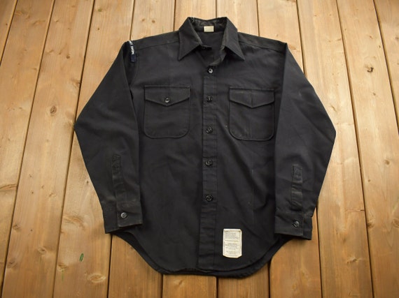 Vintage 1988 US Navy Button Up Shirt / Military Unifo… - Gem
