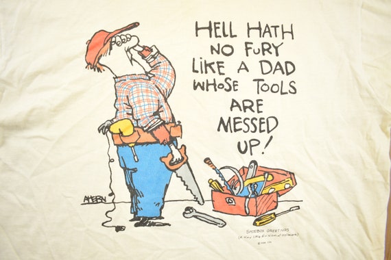 Vintage 1990s Dads Tools Shoebox Greetings Hallmark Gem