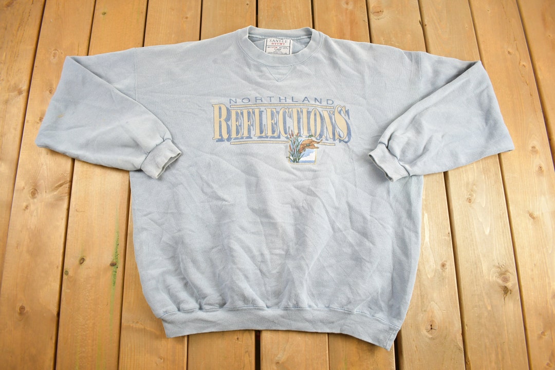 Vintage 1990s Northern Reflections Crewneck Sweater / 90s Crewneck / Grandma Sweater / Nature ...