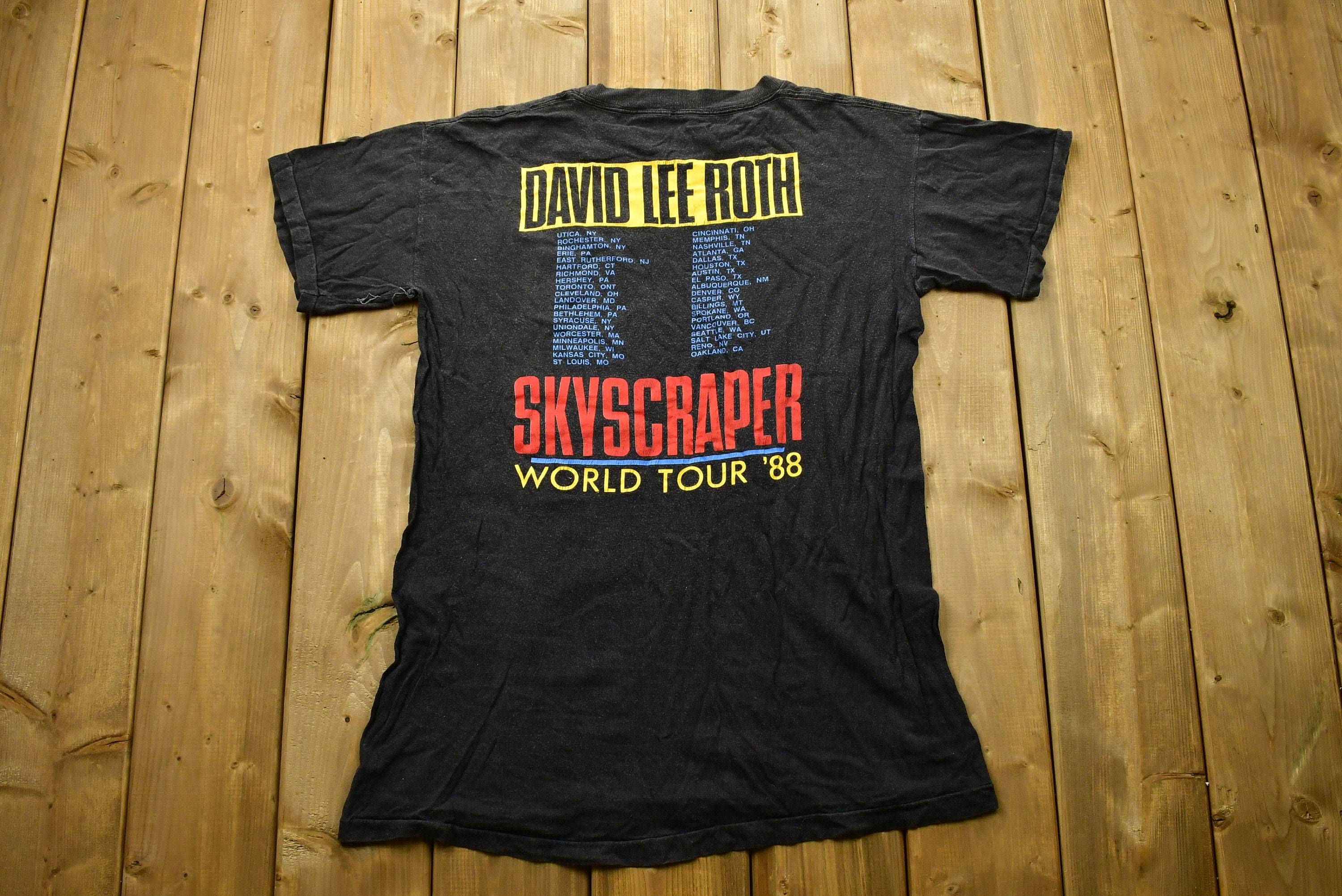 Vintage 1988 David Lee Roth Skyscraper Band T-shirt / Band Tee | Etsy