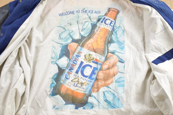 Vintage 1990s Molson Canadian Ice Leather Varsity Jac… - Gem
