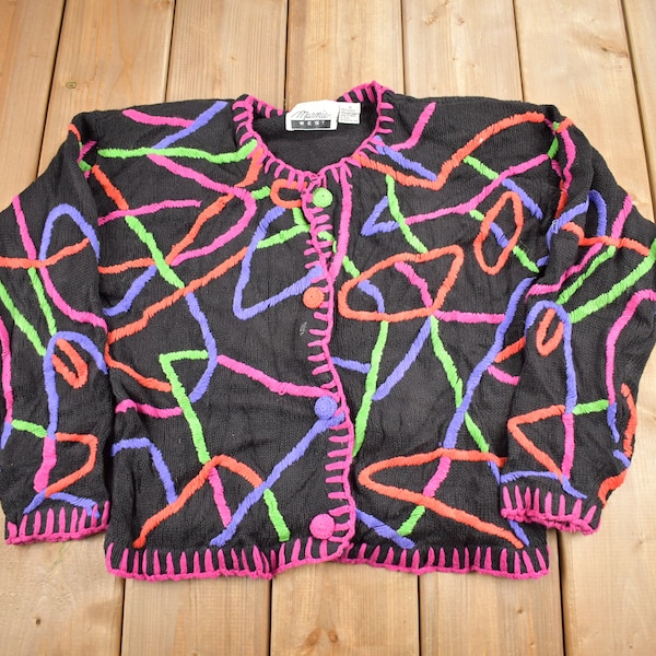 Neon Knit Cardigan - Etsy