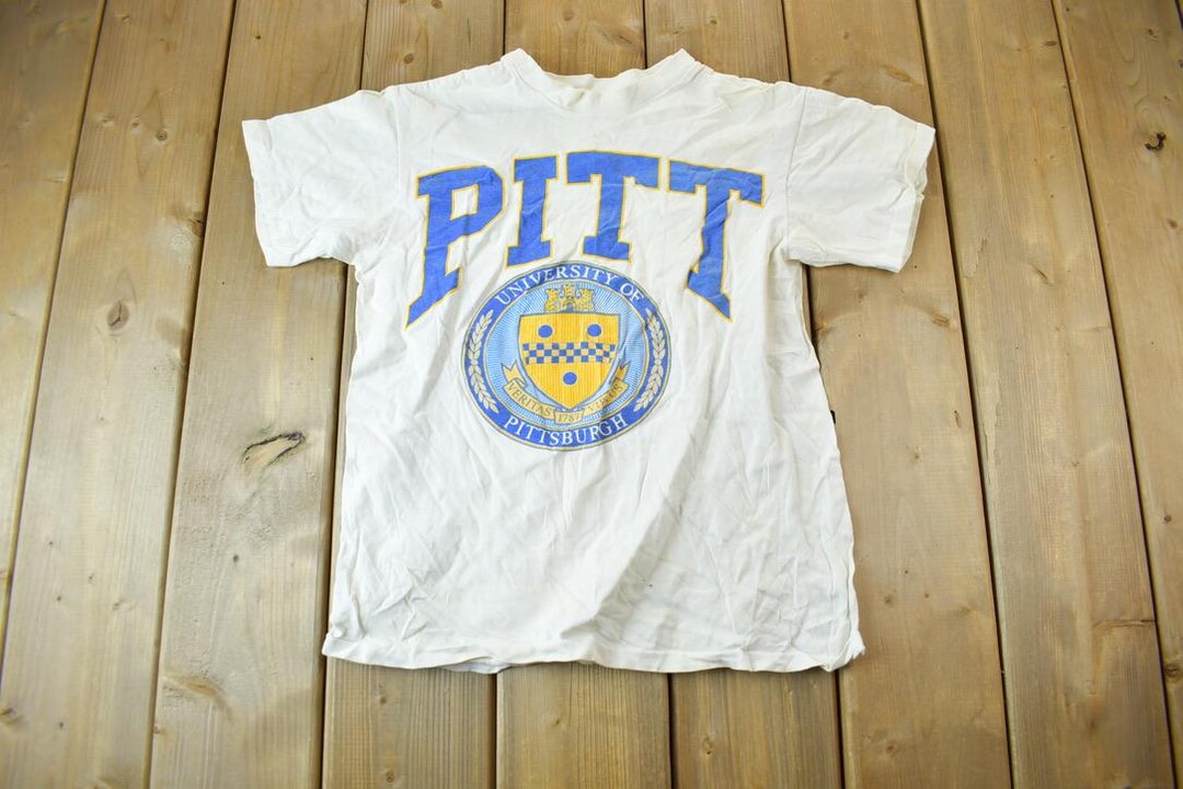 Vintage 1980s University of Pittsburgh Pitt Collegiate Graphic T-shirt ...
