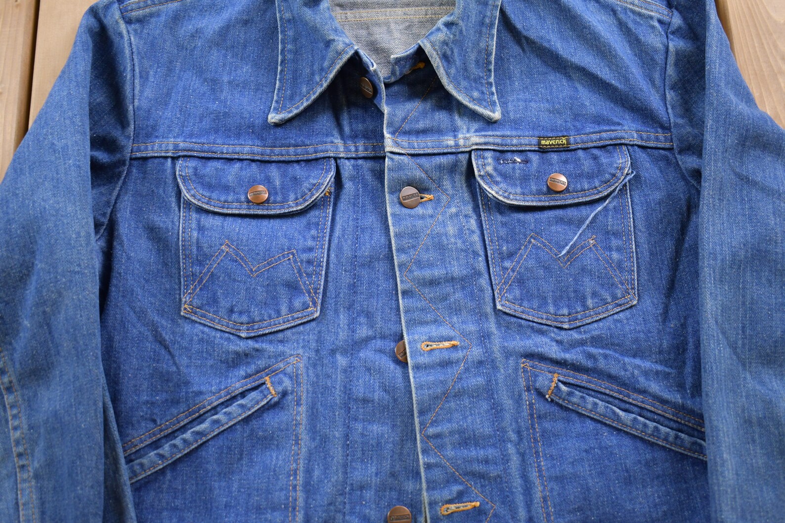 Vintage 1970s Maverick Denim Jean Jacket True Vintage Denim ...