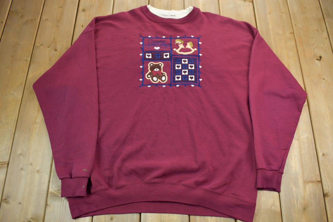 Vintage 1990s Cute Grandma Style Crewneck Sweater Made in USA - Etsy