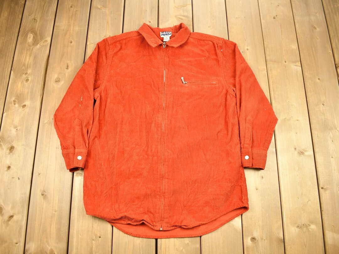 Vintage 1990s Midwestern Co Jeans Corduroy Zip up Sweater / 1990s ...