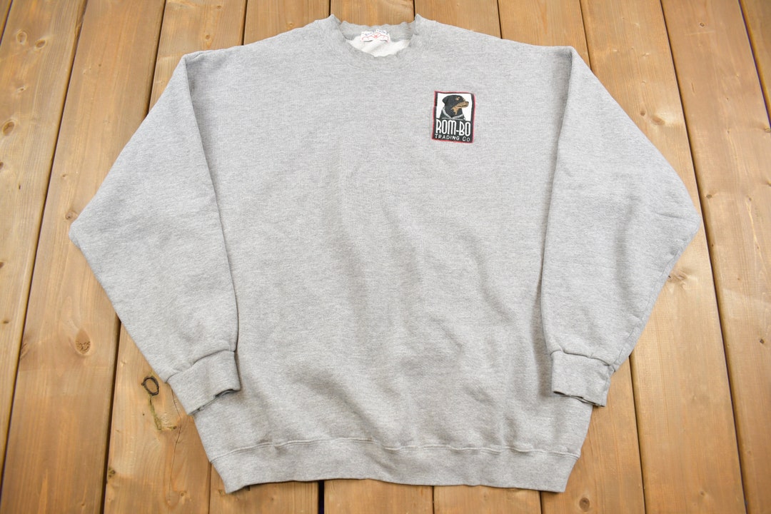 Vintage 1990s Rom-bo Trading Co Rottweiler Crewneck Sweatshirt / 90s ...