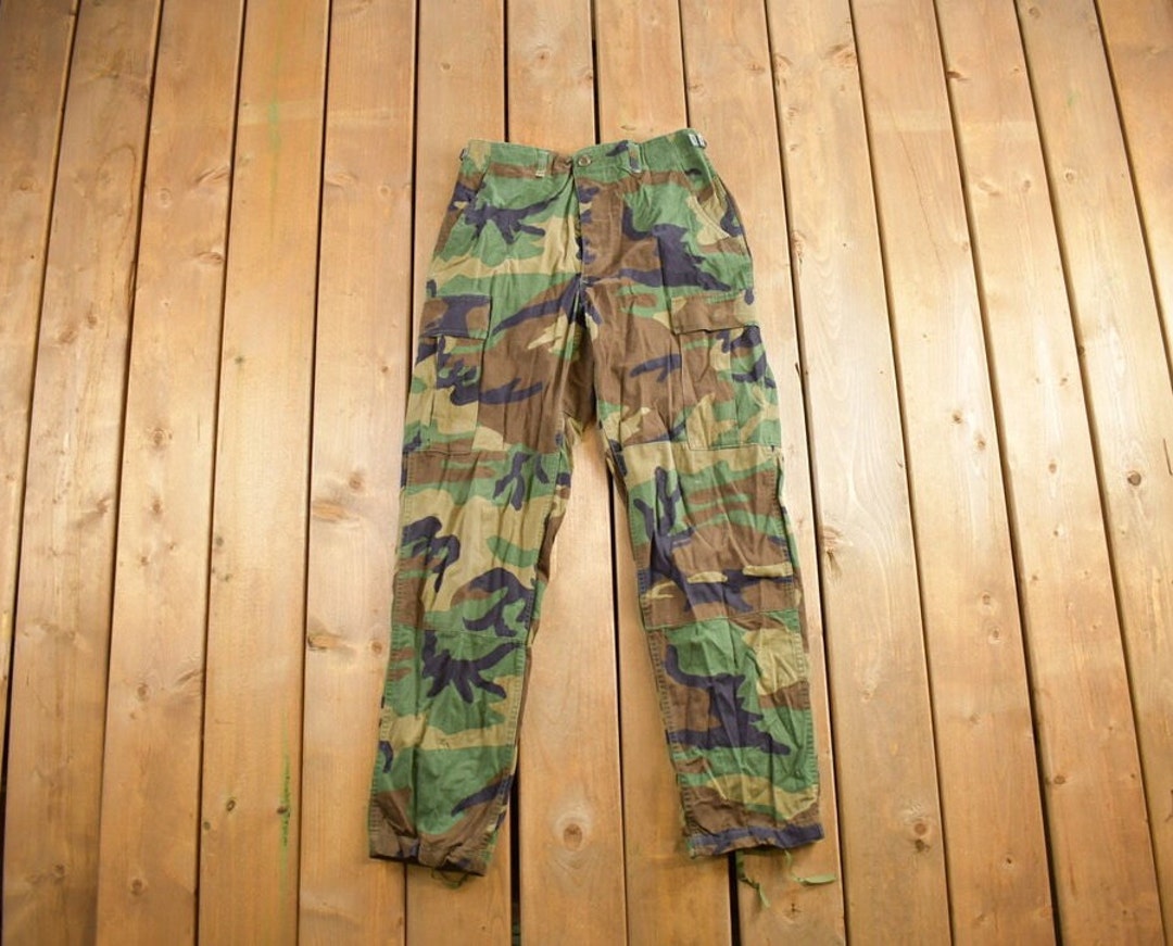 Vintage 1990s US Army Camouflage Cargo Pants Size 27x31 / Streetwear ...