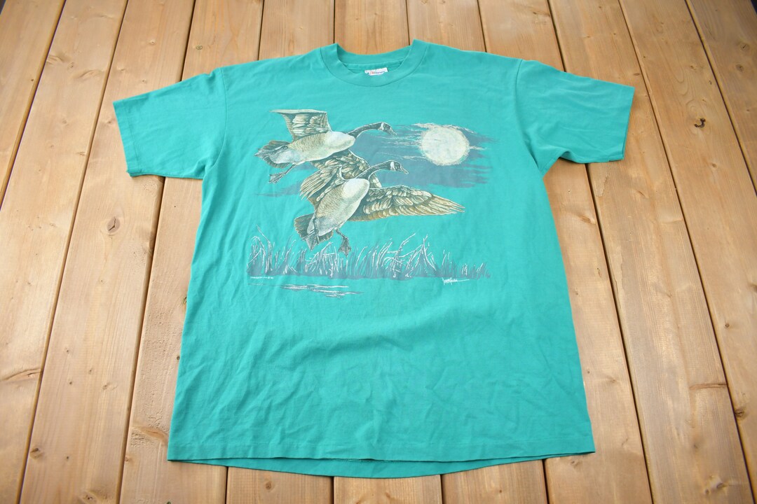 Vintage 1980s Canadian Goose Theme Single Stitch Graphic T-shirt Made ...