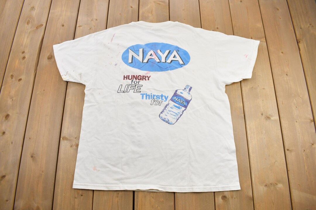 Vintage 1990s NAYA Canadian Spring Water Graphic T-shirt / Vintage ...