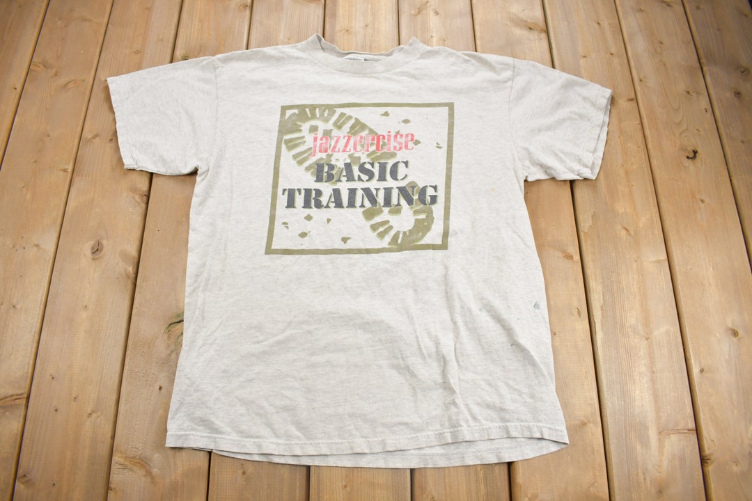 Vintage 1990s Jazzercise Basic Training Graphic T-shirt / Streetwear ...