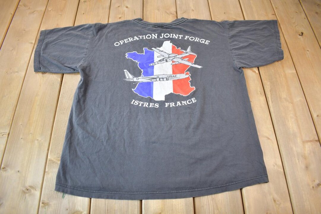 Vintage 1990s NATO Operation Joint Forge Istres France Graphic T-shirt Size XL - Etsy