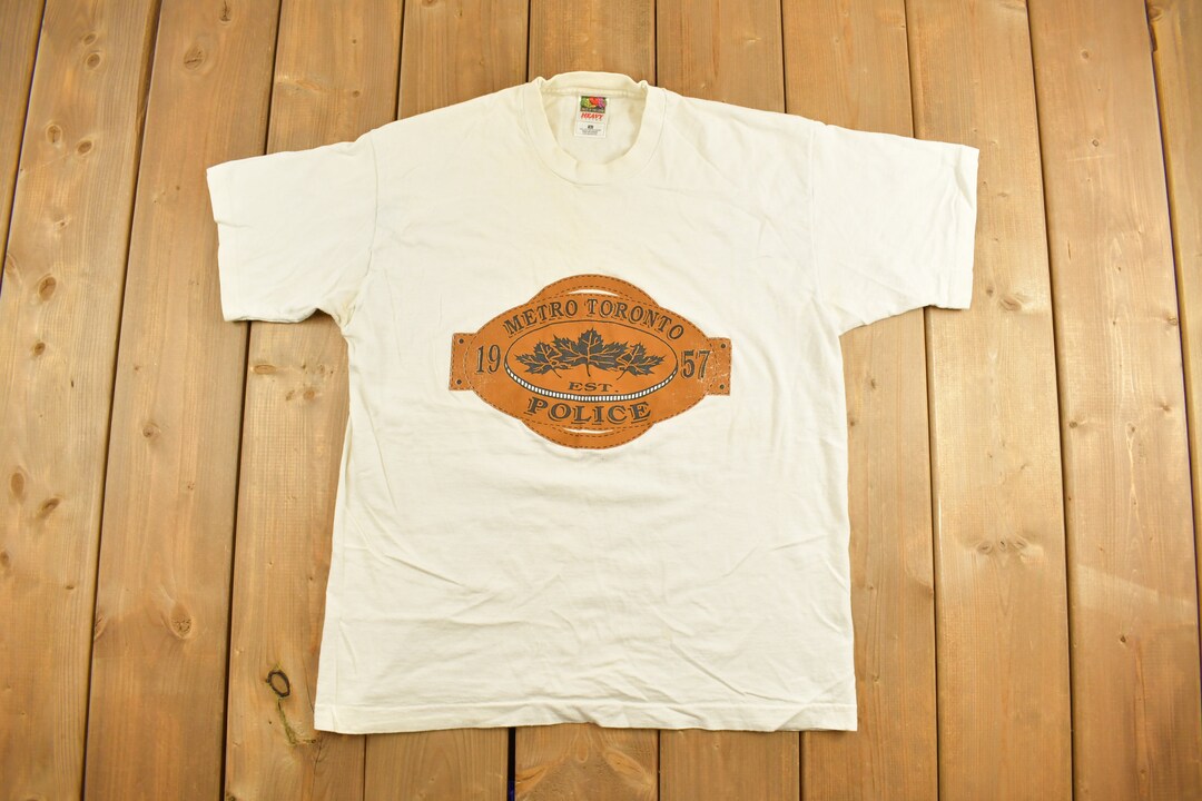 Vintage 1990s Metro Toronto Police Graphic T-shirt / Streetwear / Retro ...