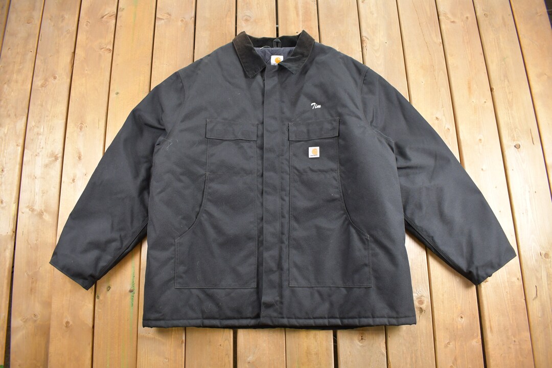 Vintage 1990s Carhartt Traditional Coat / Embroidered / 1990s / Outdoor ...