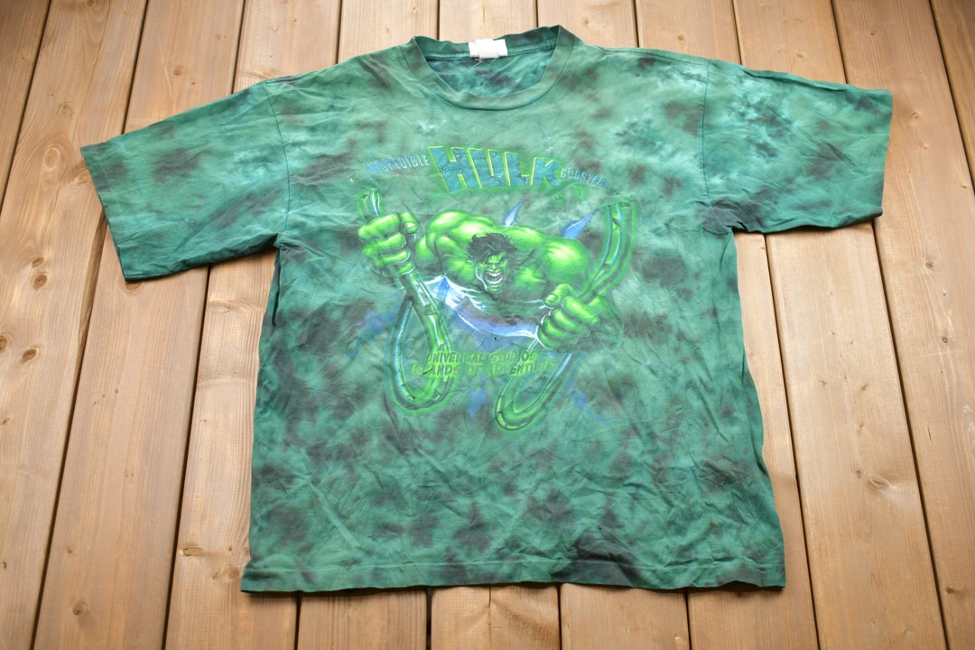 Vintage 1990s Universal Hulk Graphic Tie-dye T-shirt / Graphic / 80s ...