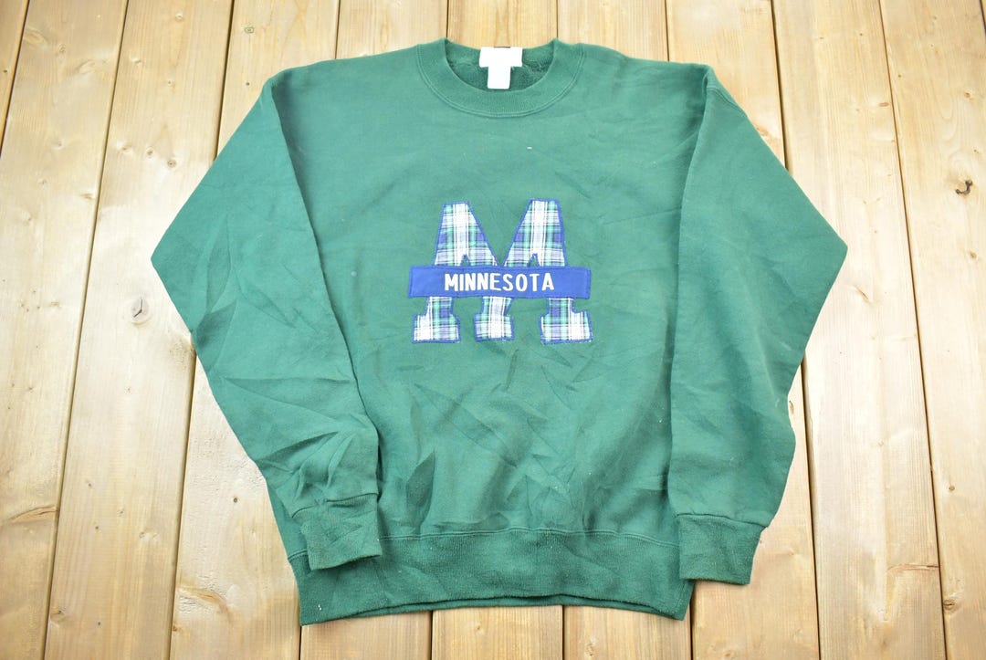 Vintage 1990s Minnesota Lee Sport Heavy Cotton Crewneck Sweatshirt ...