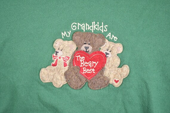 Vintage 1990s Cute Teddy Bear and Bunny Crewneck Swea… - Gem
