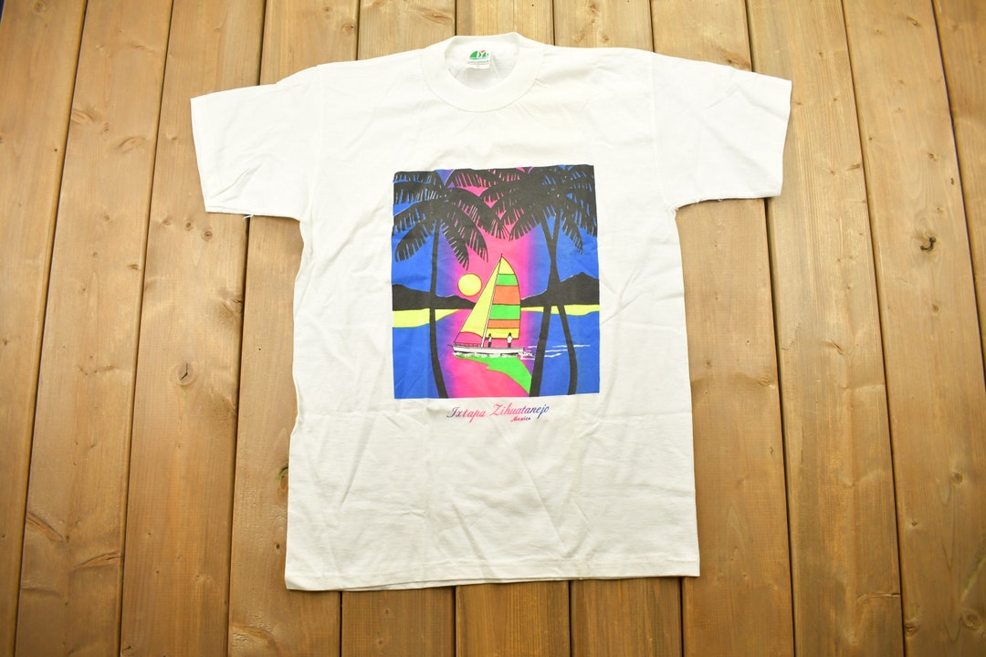 Vintage 1990s Mexico Graphic Souvenir T Shirt / Vintage Mexico T Shirt ...