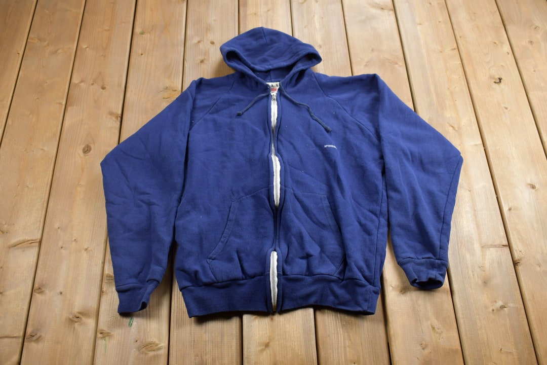 Vintage 1990s Mcgregor Competitors Full Zip Blank Hoodie / 1990s Hoodie ...
