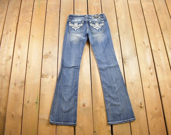 Vintage Y2K Miss Me Bedazzled Low Rise Jeans Size 26x33 / Boot Cut ...