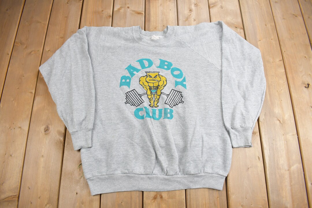 Vintage 1990s Bad Boy Club Gym Theme Crewneck Sweatshirt / 90s Crewneck ...